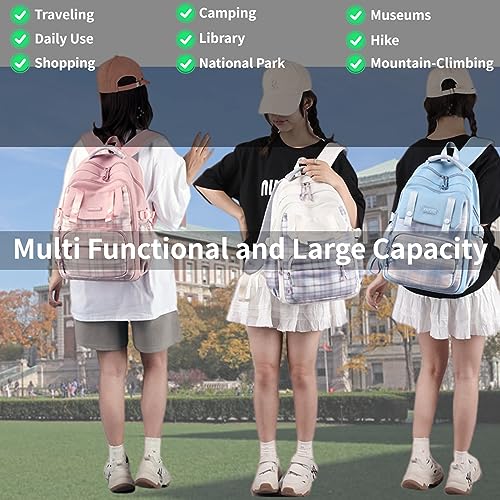 iwhgrmp Casual Backpack Large Capacity Lightweight Daily Use Cute Aesthetic Travel Backpacks Trendy Laptop Daypacks (Purple)