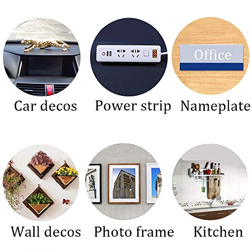 Double Sided Tape, Heavy Duty Mounting Tape, Waterproof Very High Bond Foam Tape, for Indoor Outdoor Car LED Strip Lights, and Home Office Decor （Black，1/2 in x 15.6ft）， Made of 3M Tape