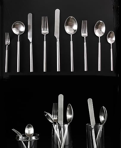 Unique Silverware Set 8/10 Stainless Steel Flatware Gold Cutlery Tableware Utensil Set Knives Forks Spoons,Mirror Polished Dinnerware Sets for Party Kitchen Small business 24-piece for 6