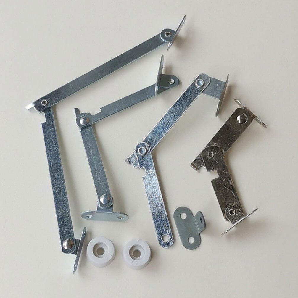 Angoily 1 Pair Cabinet Hinges Folding Table Hinge Lid Stay Hinge Close Hinges Safety Lid Supports Chest Hinges Lid Support Hinge Lift up Stay Support Mirror Hinges Buffer Iron Cabinet Door