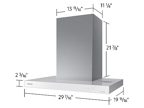 Samsung 30" Bespoke Smart Wall Mount Hood in Clean White, NK30CB600W12AA