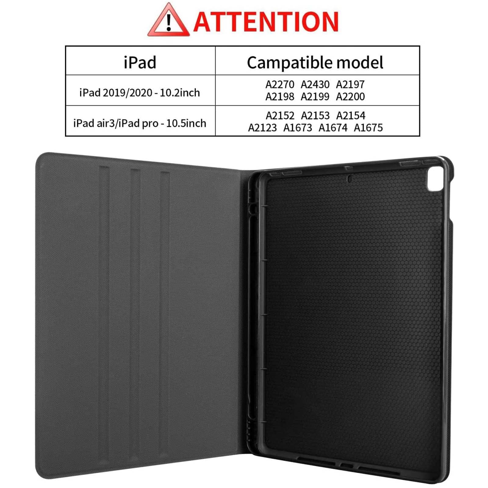 Butterfly Gnome Case for iPad 7th And iPad 8th And iPad 9th Gen [10.2 Inch],iPad Air 3rd 10.5''(2019),iPad Pro 2nd 10.5''(2017) with Pencil Holder, Protective Case with Soft TPU Back, Auto Sleep/Wake