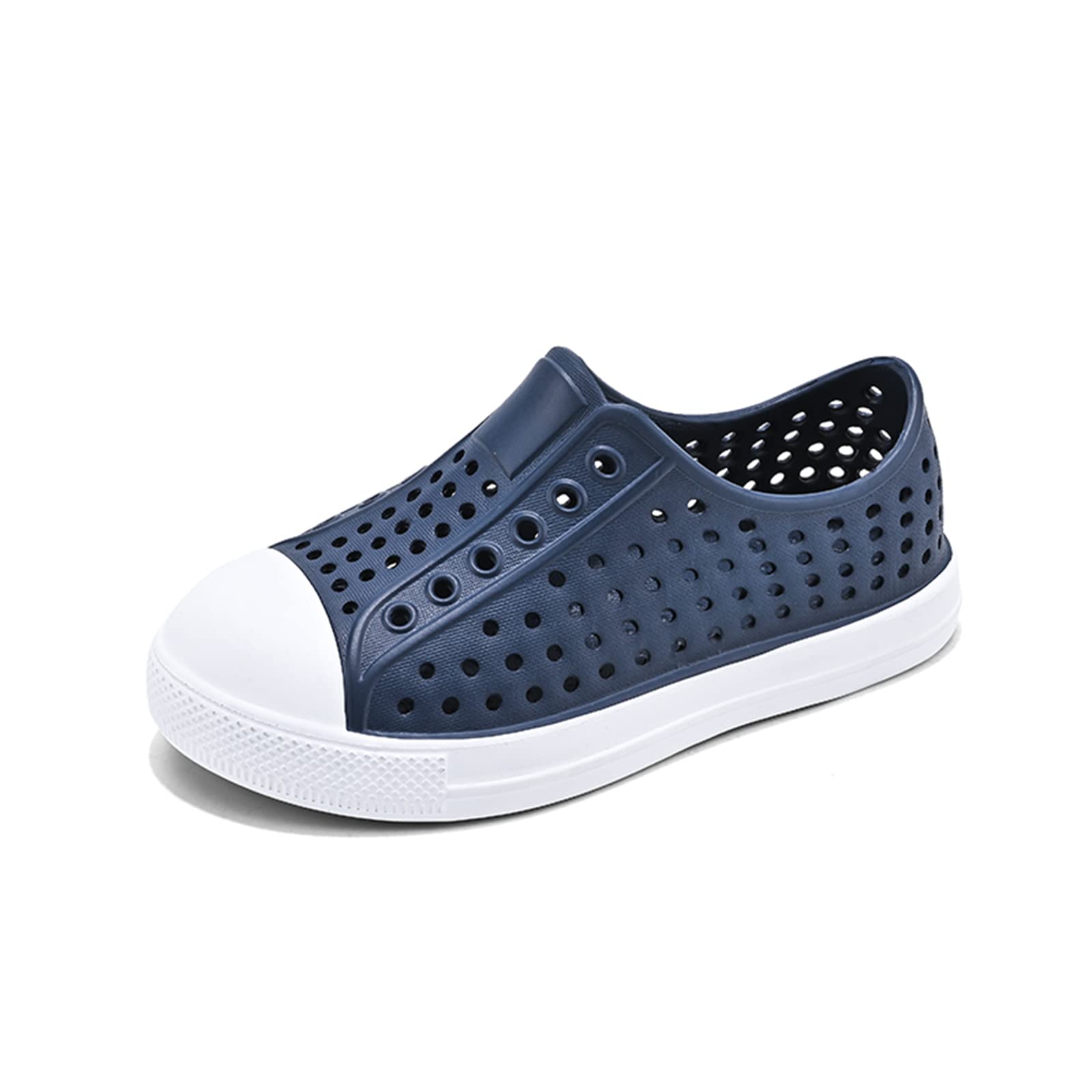 QLZ Toddler Kids Water Shoes for Boys Girls Garden Sandals Rubber Shoes Beach Sneakers, Slip-on Anti-Slip Lightweight Breathable Quick Dry Soft Flexible(Toddler/Little Kid/Big Kid) Blue