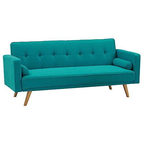 FANYE Blue Linen w/2 Pillows, 71.6"