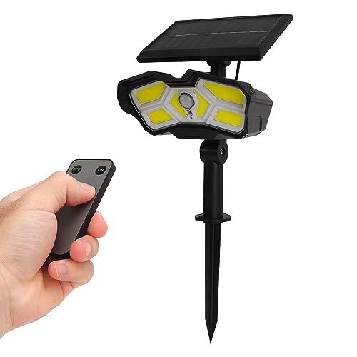Oumefar Solar Landscape Spotlights, Multi Angle Lighting Adjustable Waterproof Bright Solar Flood Lights Auto Induction for Lawn (ASTEY-KXK-600-128COB)