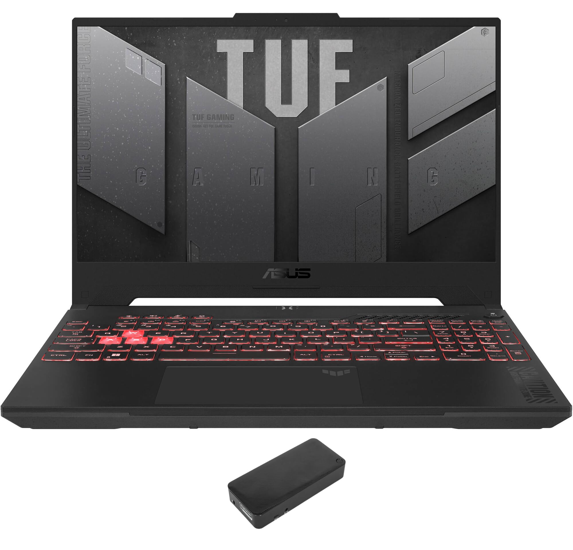 ASUS TUF Gaming A15 (2023) Gaming & Entertainment Laptop (AMD Ryzen 7 7735HS 8-Core, 64GB DDR5 4800MHz RAM, 1TB PCIe SSD, GeForce RTX 4050, 15.6" 144Hz Win 11 Pro) with USB-C Dock