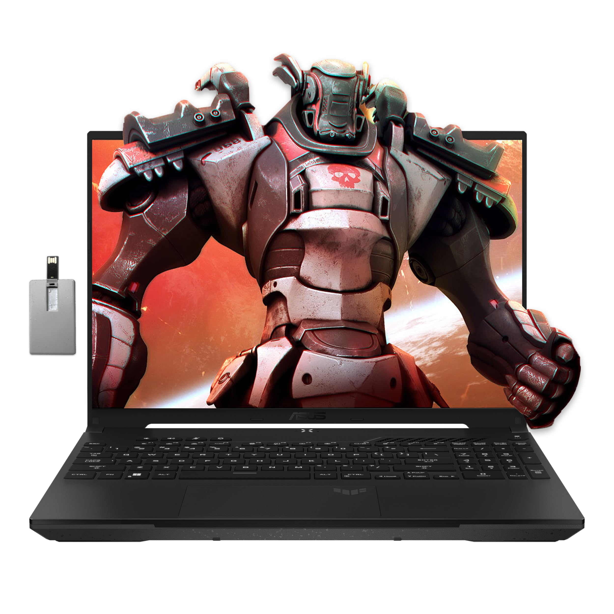 asus TUF A16 16'' FHD 165Hz Gaming Laptop, AMD Ryzen 7-7735HS, Radeon RX7600S V8G Graphics, 64GB DDR5 RAM, 4TB PCIe SSD, RGB Backlit Keyboard, Wi-Fi 6, HD Camera, Black, Win 11 Pro, 32GB USB Card