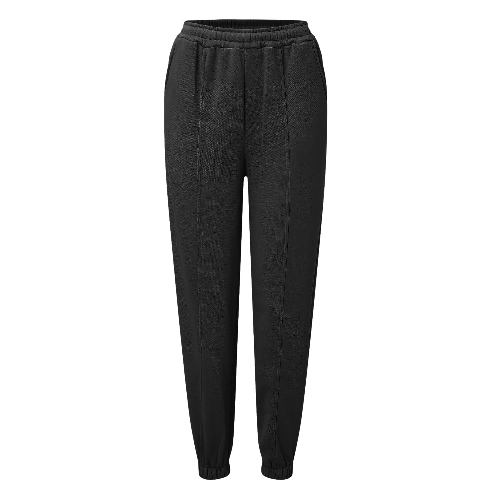 Women's Cinch Bottom Sweatpants Pockets High Waist Spory Gym Athletic Fit Jogger Pants Lounge Elastic Waist Stretchy Trousers