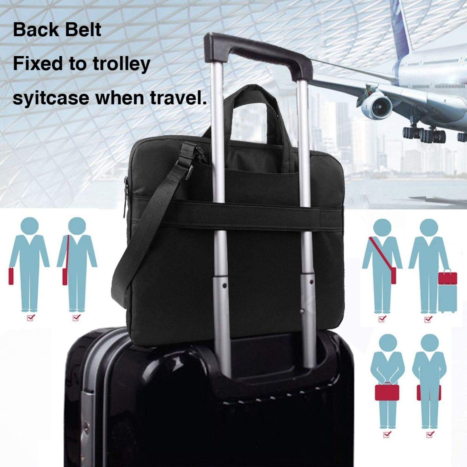 Board Laptop Bag Slim Computer Bag Portable Shoulder Bag Laptop Case Cover For Woman Man 13 Inch