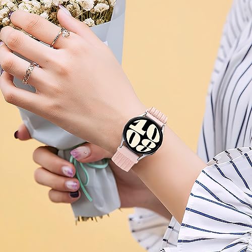 MYAPULUA 20mm Braided Stainless Steel Band for Samsung Galaxy Watch 6/5/4/3/2/1