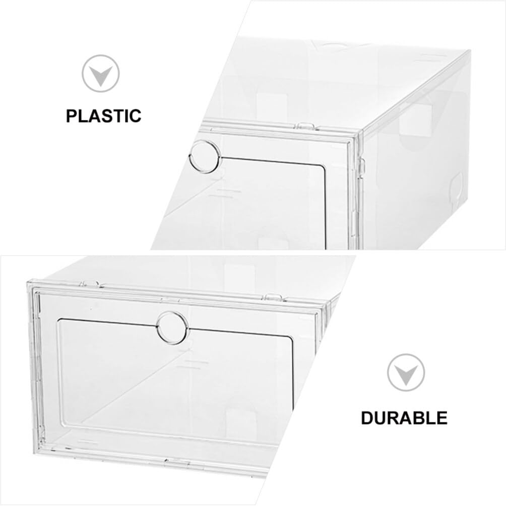 Homoyoyo 4pcs Sneaker Containers Organizer for Cabinets Sneaker Storage Shoe Pp Wall Bracket