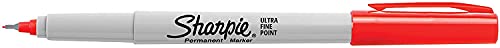 Sharpie Ultra Fine Point Permanent Markers, 12 Red Markers(37002) Color: Red Office Supply Product