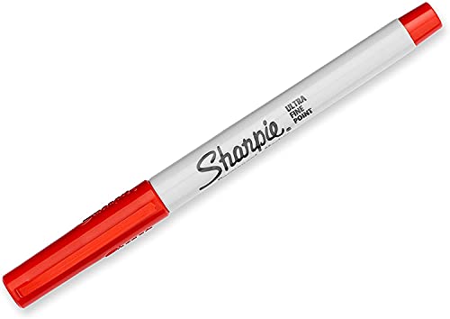 Sharpie Ultra Fine Point Permanent Markers, 12 Red Markers(37002) Color: Red Office Supply Product