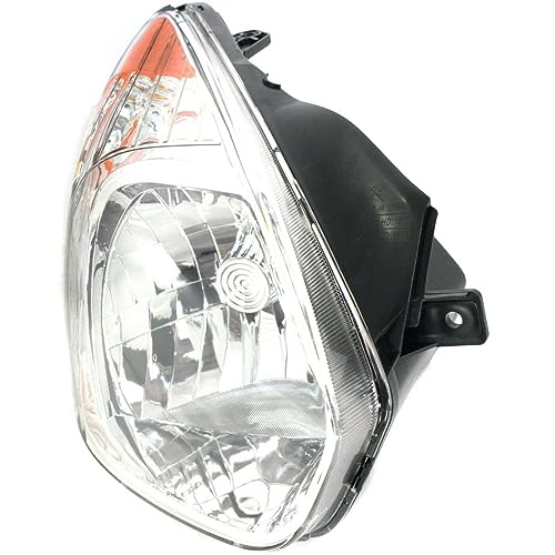 HDOZTOJI 2pcs Headlight Halogen Bulb Driver Passenger Side Clear Lens Headlamp W/Bulb 921021E011 for Hyundai for Accent GLS/GS/SE 07-11 & GL/L 08-11 (2) Headlights Left and Right