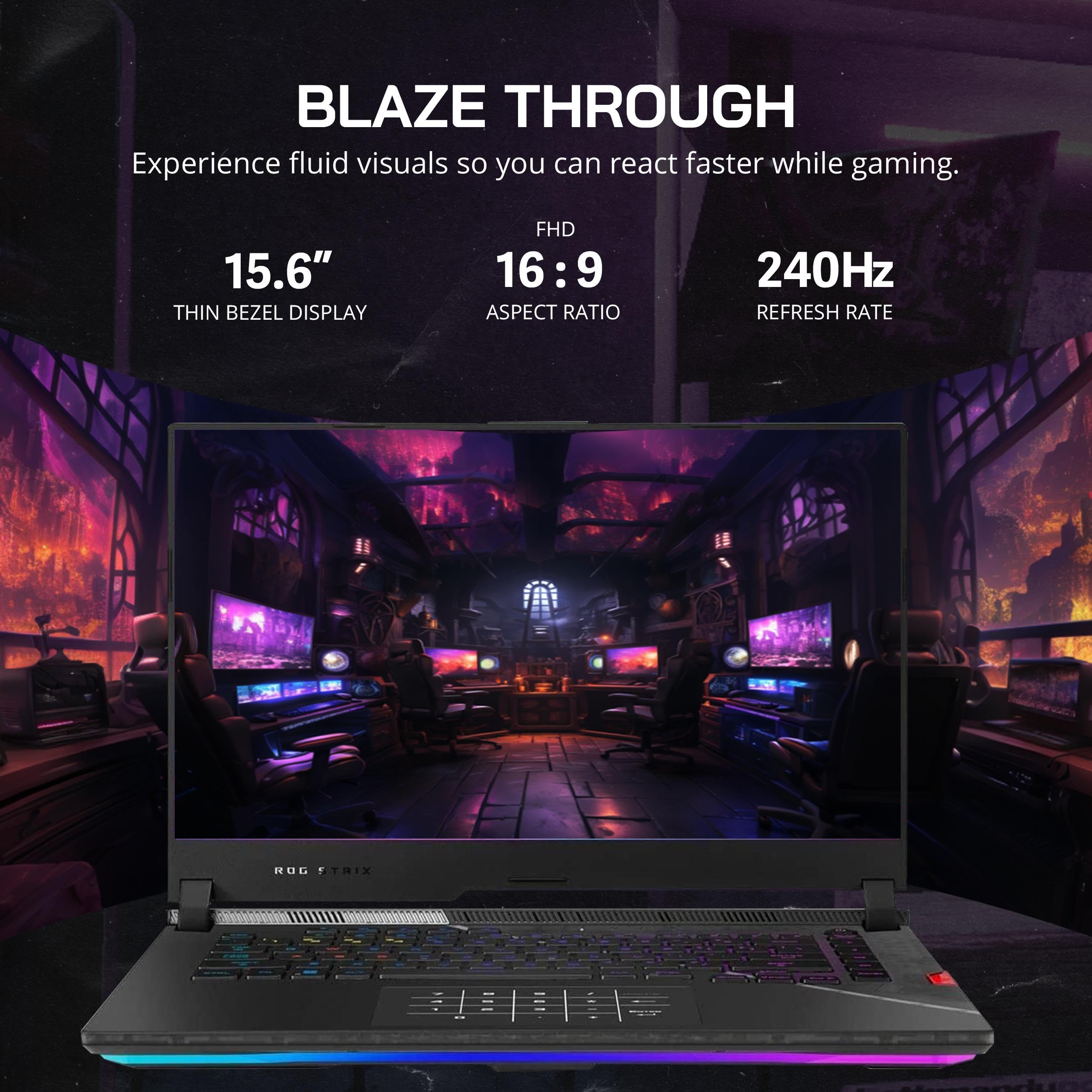 Asus ROG Strix Scar 15 Gaming Laptop, 15.6” QHD 240Hz Display, Intel Core i9 12900H, 64GB DDR5, 4TB SSD, NVIDIA GeForce RTX 3070 Ti, Per-Key RGB Keyboard, Wi-Fi 6E, Black, Win 11, 32GB USB Card