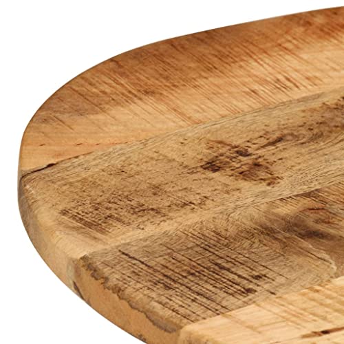 Modern end Table, Side Table, Decorative Table, Suitable for Living Room and Bedroom,Side Table 23.6" x(16.5"-24.4") Solid Wood Mango and Cast Iron