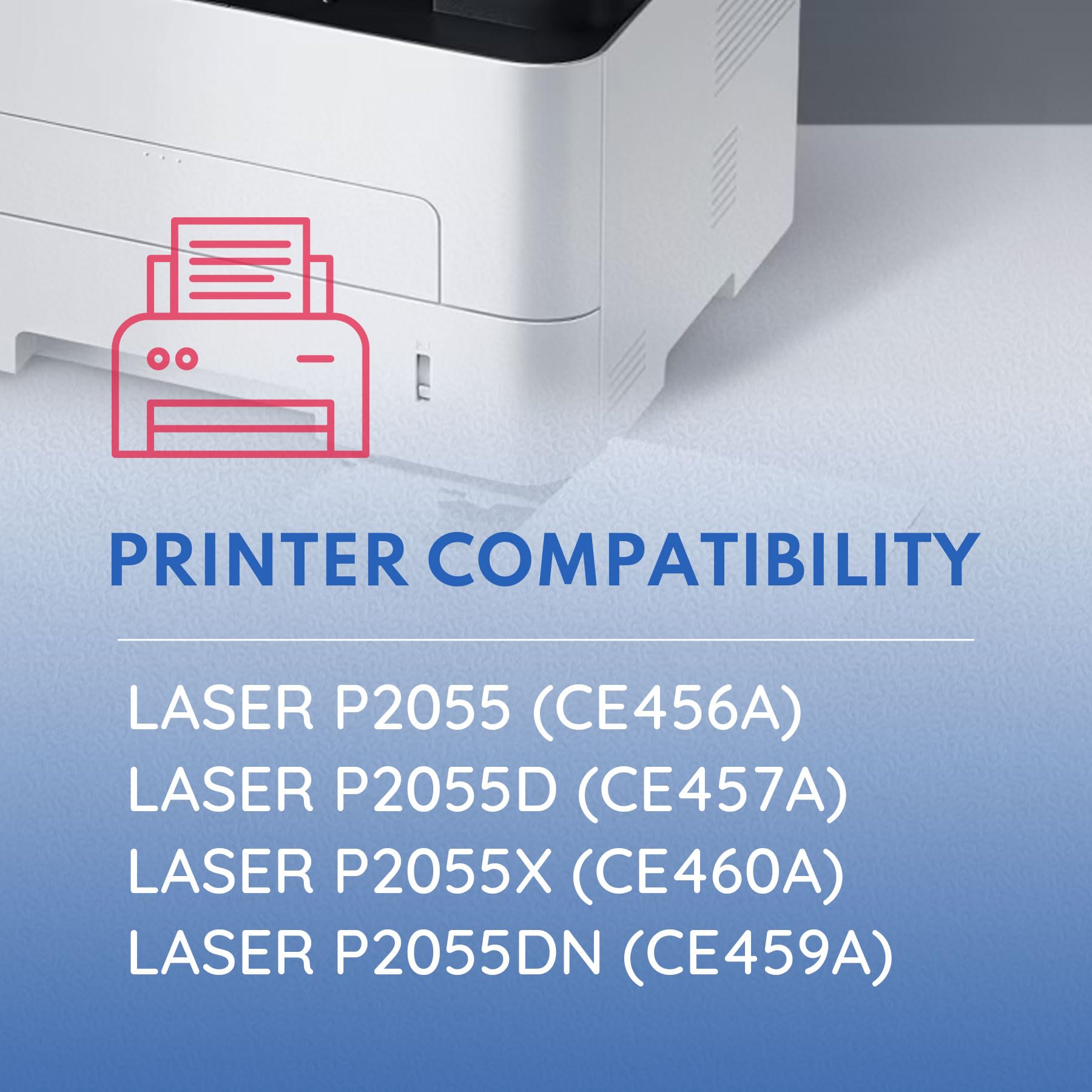 05X Black High Yield Toner Cartridge 2 Pack CE505XD with Chip, 05X CE505X Toner Replacement for HP 05X Toner Cartridge 05A CE505A Toner Compatible with Laser P2055, P2055d, P2055dn, P2055x Printer