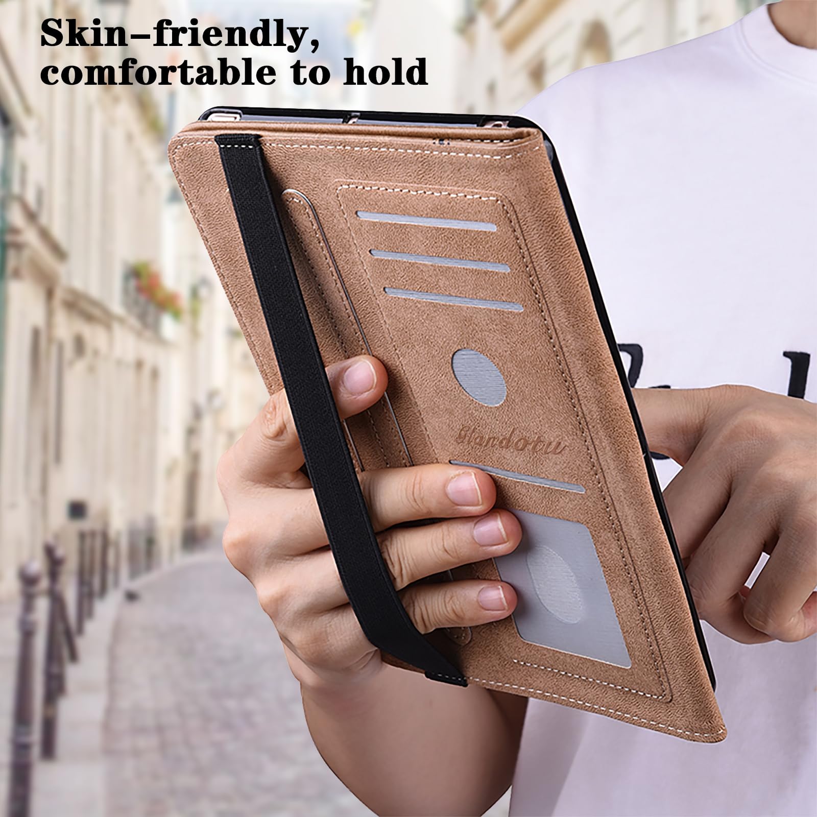 VODEFOX Case for Samsung Galaxy Tab A7 Lite 8.7 inch 2021 Case SM-T220 / T225 Premium PU Leather Folio Stand Flip Cover with Card Slot Pen Holder for Galaxy Tab A7 Lite Tablet - Purple Lotus