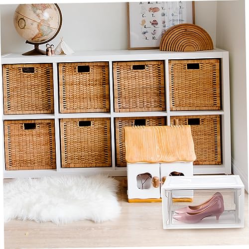 GARVALON 1PC Box shoe storage box shoe box shoe organizers shoe container closets plastic to go containers clear container Dampproof Shoes Storage Case storage bag sneakers pp plastic white