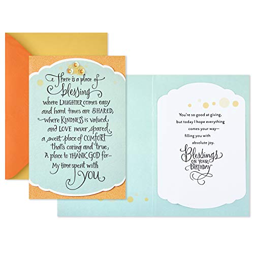 Hallmark DaySpring Religious Birthday Card (Blessings On Your Birthday)