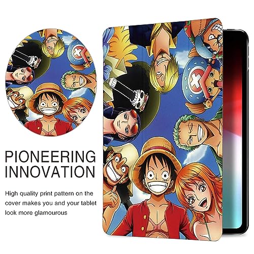 Cool Anime Black Case for iPad Air 3 Case 10.5 Inch (3rd Gen) 2019, Japanese Manga Character Fun Cartoon Pattern Leather Stand Folio Cover, Soft TPU Protective for Teens Girls Women Boys