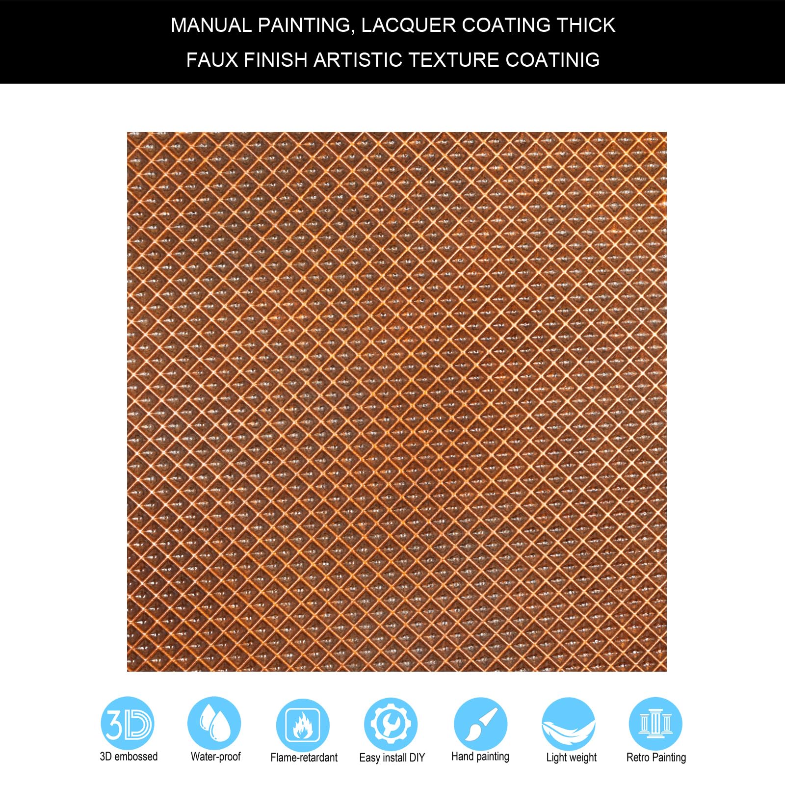 Tin-Look Ceiling Tiles Farmhouse Tin Ceiling Tiles for Cafe Club Salon Hotel Store Bar 2'x2' PL20 Archaic Copper 10pcs