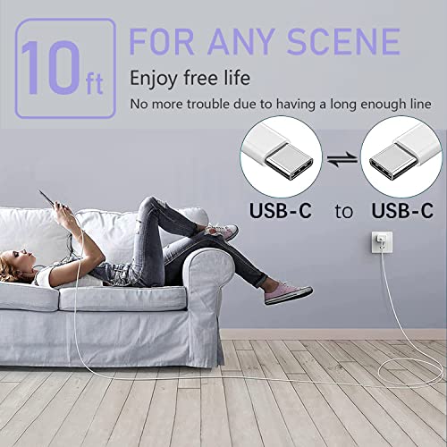 iPhone 15 Charger Fast Charging 10 FT ,20W Type C Charger with USB C to C Cable Compatible with iPhone 15/15 Plus/15 Pro/15 Pro Max,iPad Pro 12.9/11 inch 2022/2020/2018,iPad Air 5th/4th Gen/Mini 6th