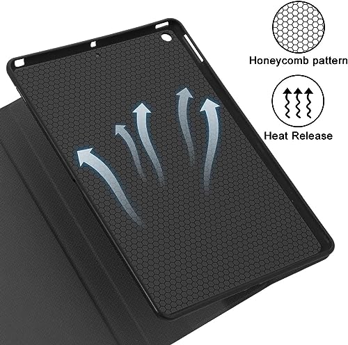 Cool Anime Black Case for iPad Air 3 Case 10.5 Inch (3rd Gen) 2019, Japanese Manga Character Fun Cartoon Pattern Leather Stand Folio Cover, Soft TPU Protective for Teens Girls Women Boys