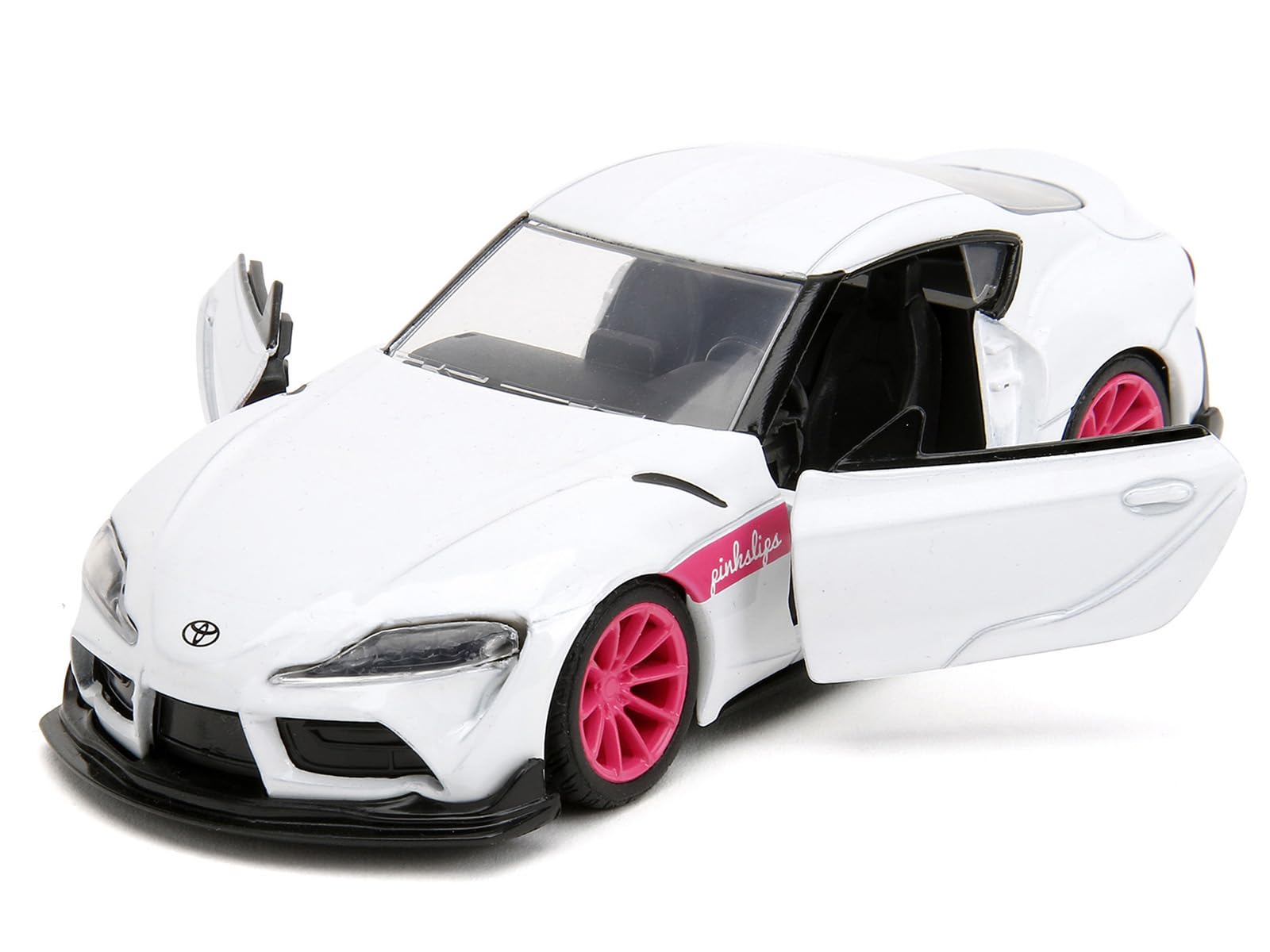 2020 Supra White Metallic with Pink Wheels Pink Slips Series 1/32 Diecast Model Car by Jada 34664