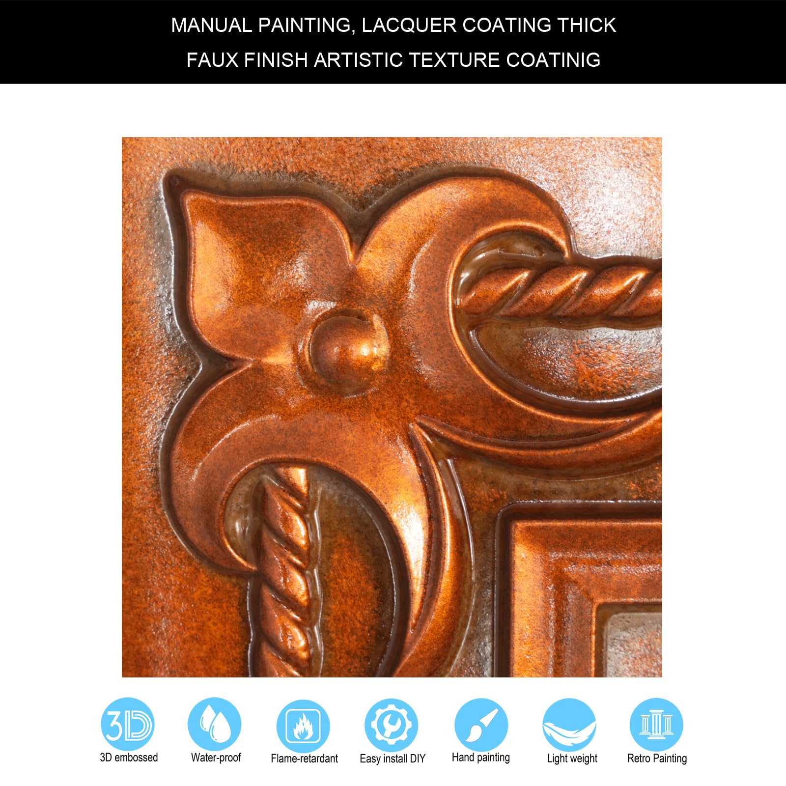 Decorative Ceiling Tiles inc Decorative Distressed Tin Ceiling Tiles for Cafe Club Salon Hotel Store Bar 2'x2' PL29 Archaic copper 10pcs