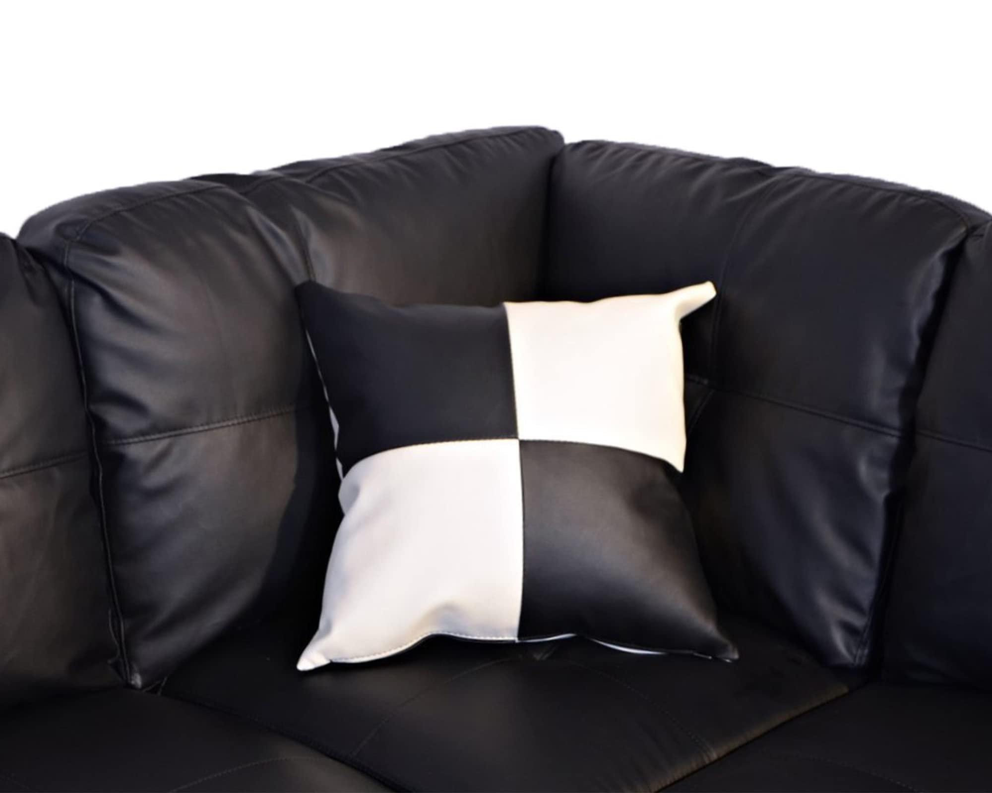 FANYE Linen Upholstery 82" Sectional w/Reversible Storage Chaise, L-Shaped 3-Seaters Corner Pull Out Sleeper Bed for Home Apartment Office Living Room Furniture Sets, Dark Gray Sofa & Couch, Black 1