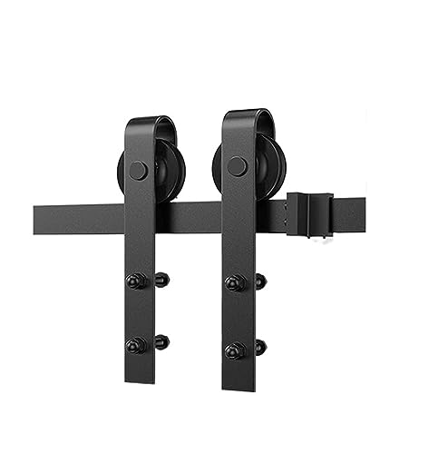Heavy Duty Sliding Barn Door Hardware Kit 6/6.6ft Sliding Barn Door Hardware Kit, Mechanism Antique Upgraded Version Carbon Steel Fit, 45"-48" Panel Interior Doors Easy to Install (Color : 1, Size :