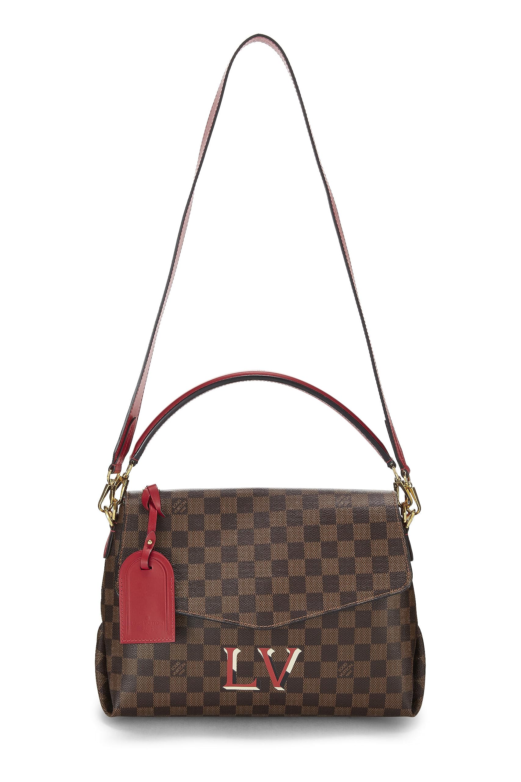 Louis Vuitton, Pre-Loved Damier Ebene Beaubourg MM, Red