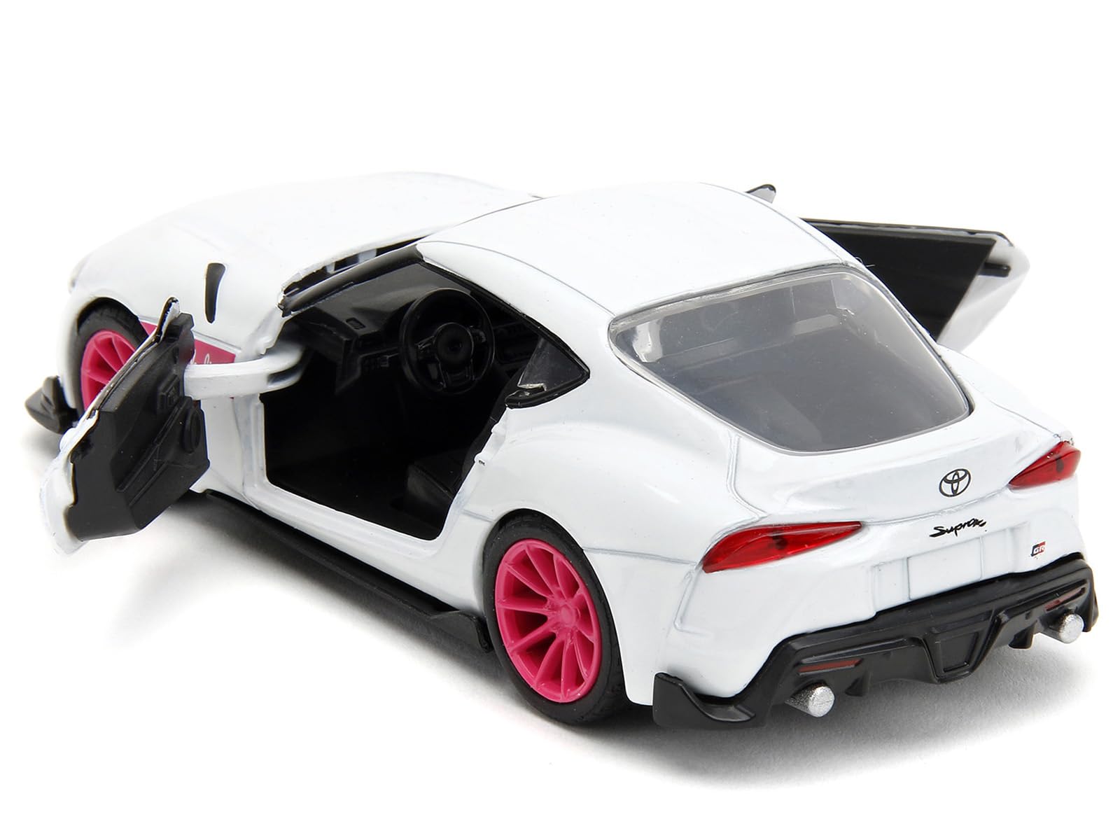 2020 Supra White Metallic with Pink Wheels Pink Slips Series 1/32 Diecast Model Car by Jada 34664