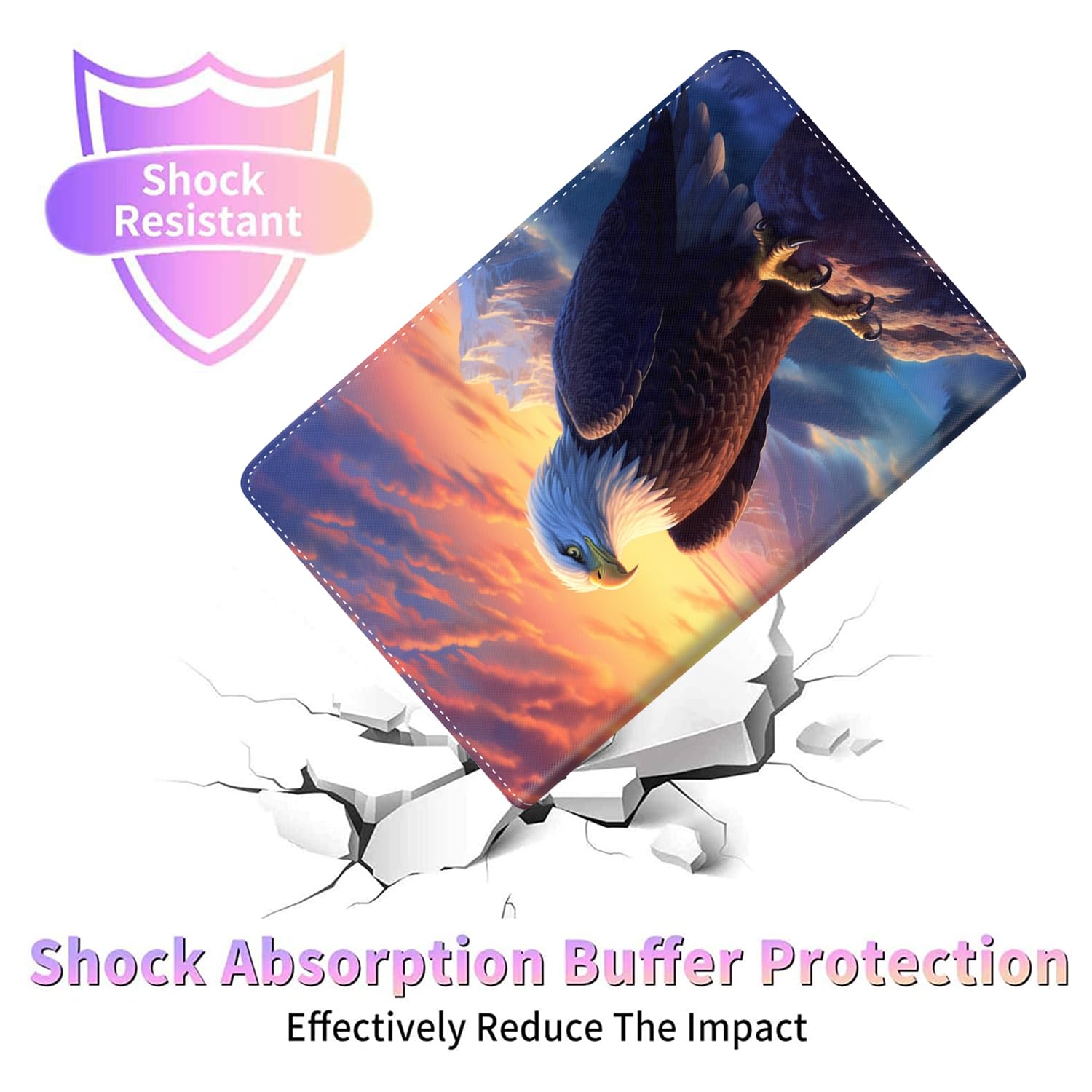 Case for iPad 10th Generation (2022 Release) 10.9 Inch, Durable Shockproof Protective Cover for New iPad 10th gen 10.9" 2022,Bald Eagle