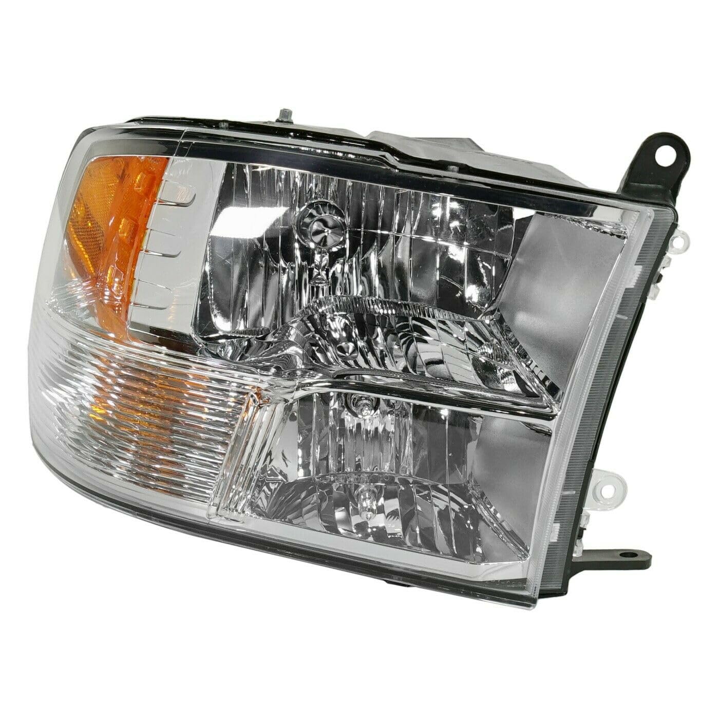 HDOZTOJI Headlight Halogen Right Passenger Side Clear Lens Chrome Interior Lens Driving Head Light Headlamp for Ram 1500 Classic 2019-2021 1500/2500/3500 2013-2018