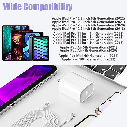 iPhone 15 Charger Fast Charging 10 FT ,20W Type C Charger with USB C to C Cable Compatible with iPhone 15/15 Plus/15 Pro/15 Pro Max,iPad Pro 12.9/11 inch 2022/2020/2018,iPad Air 5th/4th Gen/Mini 6th