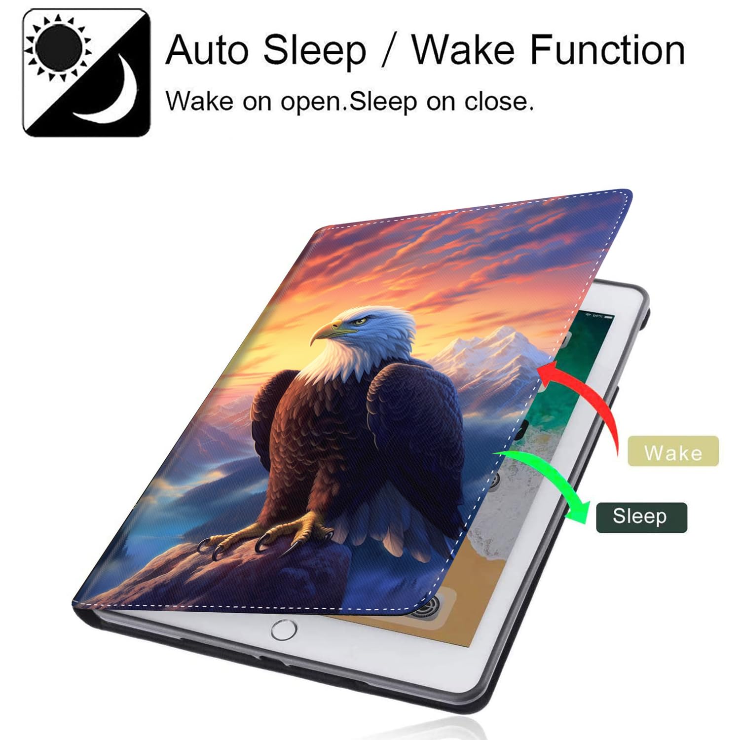 Case for iPad 10th Generation (2022 Release) 10.9 Inch, Durable Shockproof Protective Cover for New iPad 10th gen 10.9" 2022,Bald Eagle