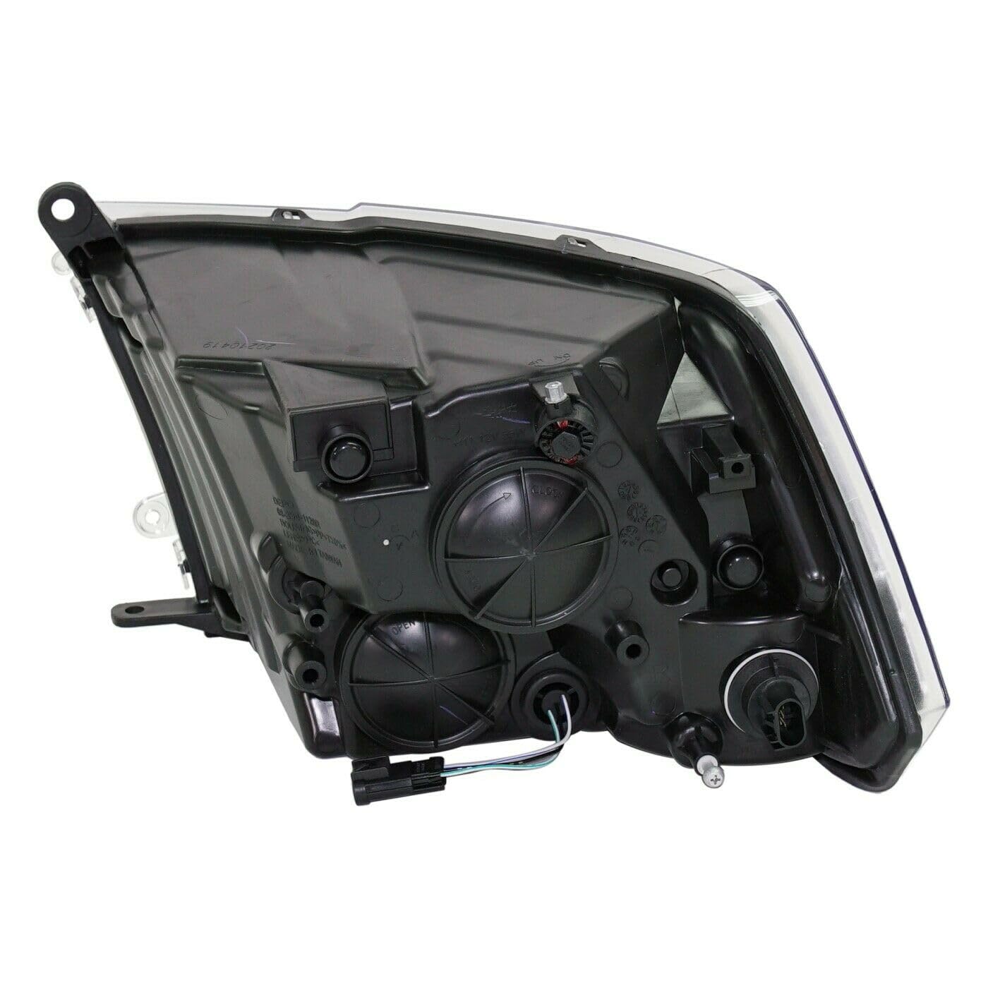 HDOZTOJI Headlight Halogen Right Passenger Side Clear Lens Chrome Interior Lens Driving Head Light Headlamp for Ram 1500 Classic 2019-2021 1500/2500/3500 2013-2018