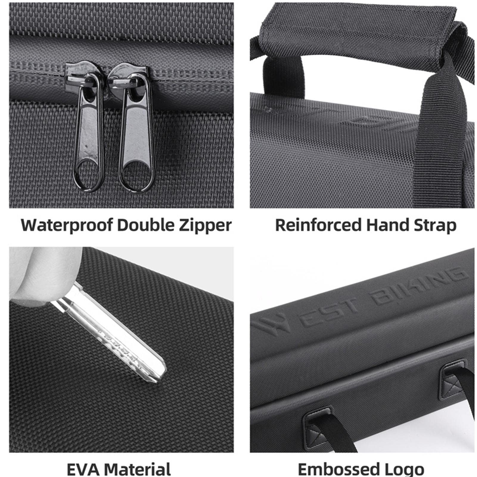 Ebike Battery Case, Ebike Waterproof Storage Bag Large-Capacity Fireproof Battery Bag, E- Battery Accessories for Long-Distance Biking, Camping, Batteries Storage