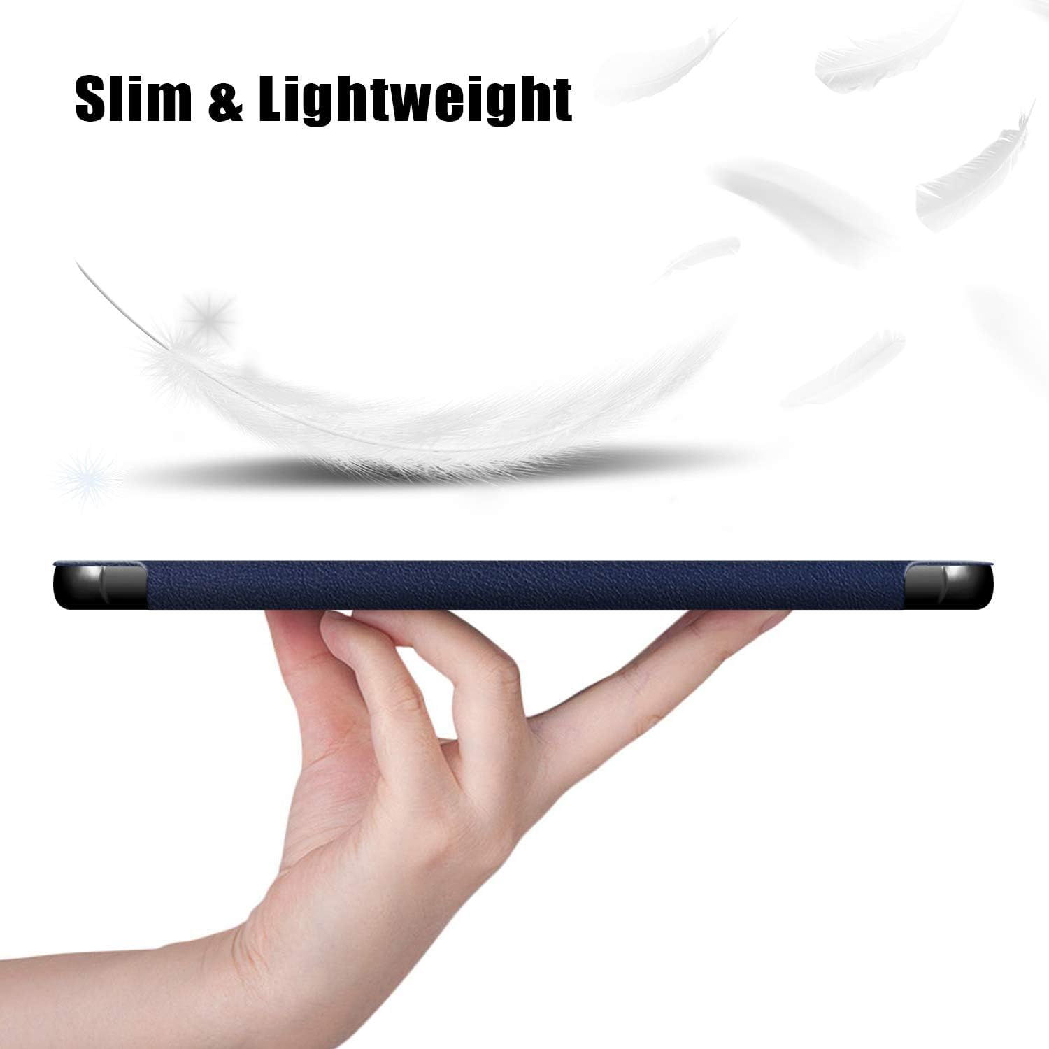zukof Smart Case for Samsung Galaxy Tab S9+ Plus (2023) 12.4 inch Tablet (SM-X810/SM-X816B/SM-X818U) Slim Stand Protective Folding Cover for Galaxy Tab S9 Plus 12.4" with Auto Wake/Sleep (Dark Blue)