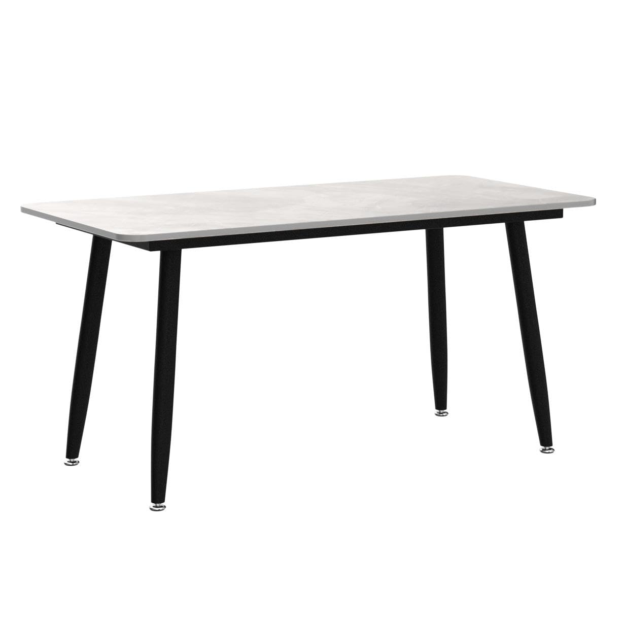 MCDAMCN Marble Sintered Stone Dining Table, 55" Grey Kitchen Table for Dining Room, Fade and Scratch Resistant, Table Only