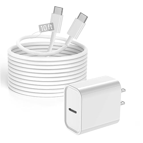 iPhone 15 Charger Fast Charging 10 FT ,20W Type C Charger with USB C to C Cable Compatible with iPhone 15/15 Plus/15 Pro/15 Pro Max,iPad Pro 12.9/11 inch 2022/2020/2018,iPad Air 5th/4th Gen/Mini 6th