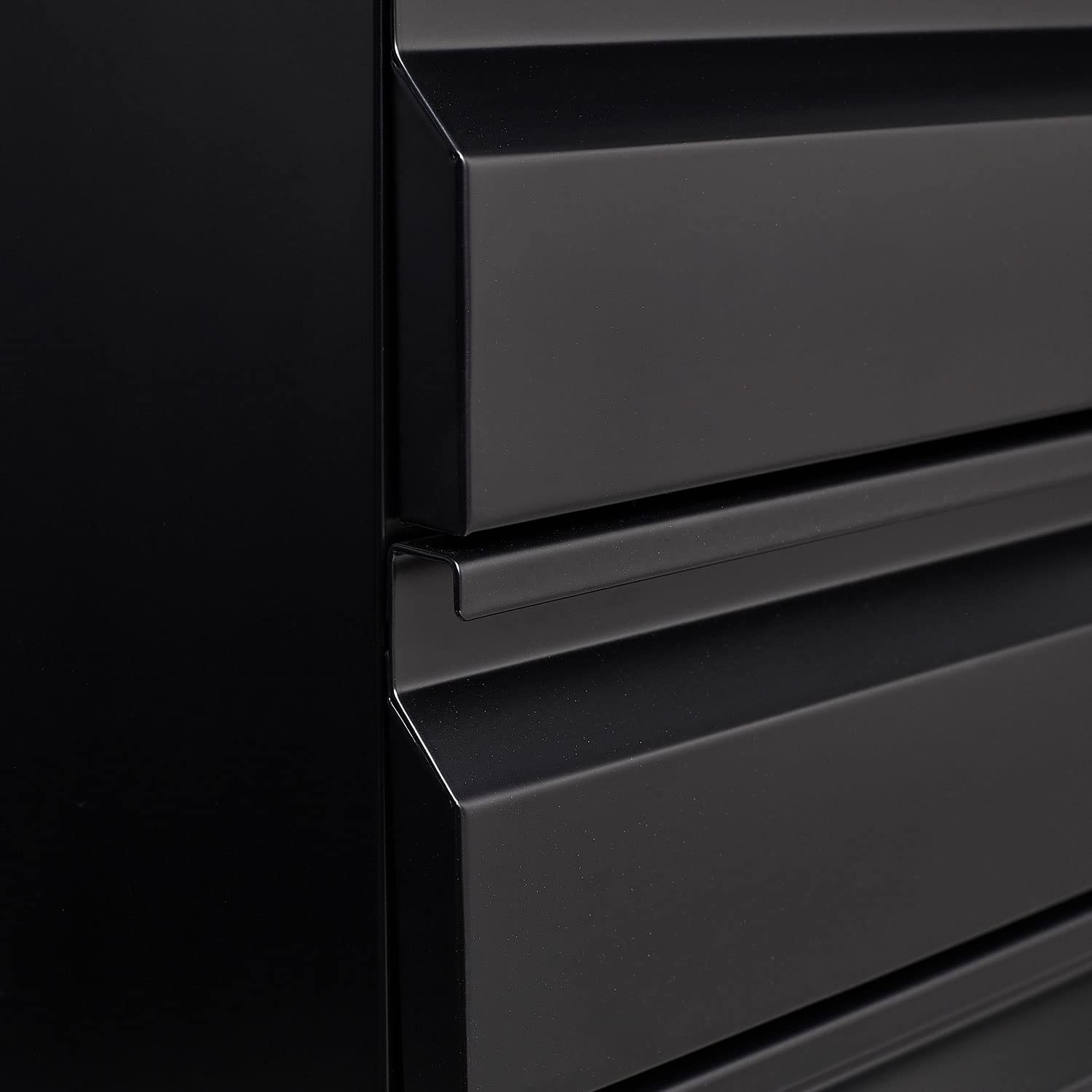 FIVESHOW 3-Drawer Mobile File Cabinet with Lock, Office Storage Filing Cabinet for Legal/Letter Size, Pre-Assembled Metal File Cabinet Except Wheels Under Desk(Black) (Black)