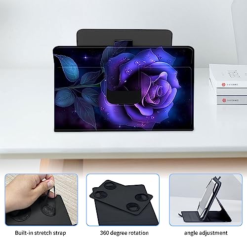 Case for TCL Tab 10 5G 10.1" 9183W (2022)/TCL TAB 10s 9080G(2021/TCL TAB 10s 9081X/TCL Tab Pro 5G Tablet 10.36 inch/TCL TAB MAX 10.4 Inch 360 Degree Rotatable Cover,Purple Rose