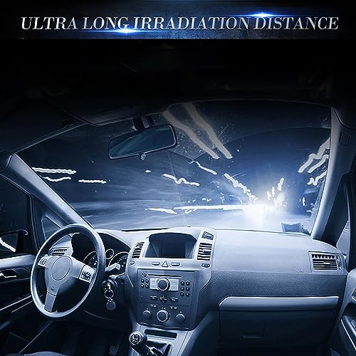 ZKFAR 2 PCS Car Halogen Fog Lamp, 12V 100W PGJ19-2 Super White Light Plug Play, Professional Upgrade Led Bulb Conversion Kit, Universal for Most Car Lights (White #H11)