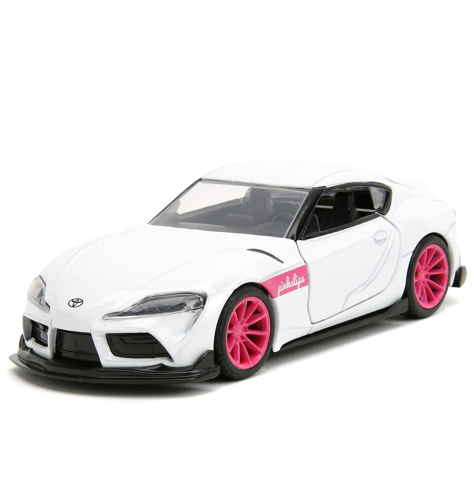 2020 Supra White Metallic with Pink Wheels Pink Slips Series 1/32 Diecast Model Car by Jada 34664