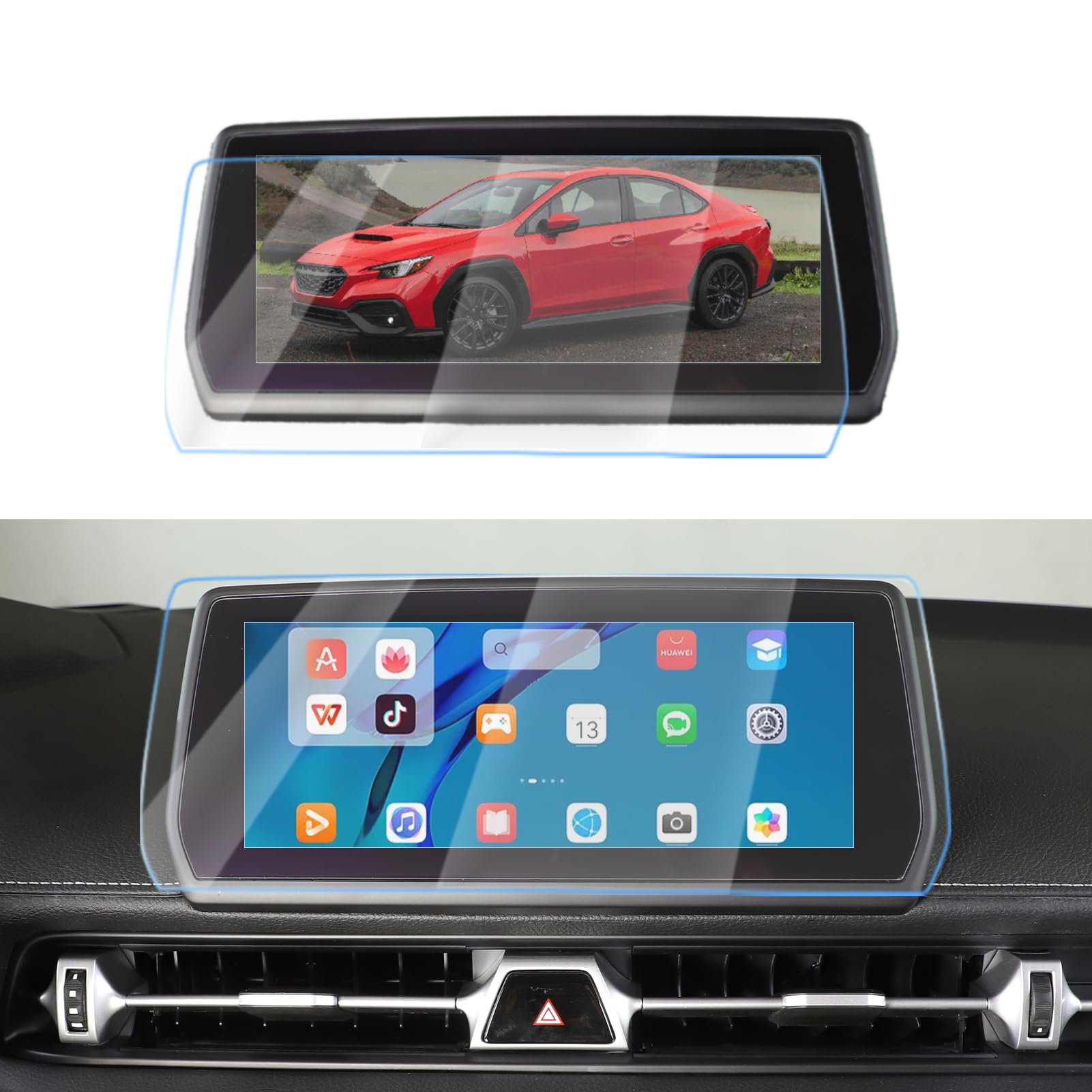 Daeiclru Screen Protector Fit for Toyota Supra GR A90 A91 MK5 2019-2022, Navigation Display Protective Film, HD Clear Tempered Glass Anti-Scratch Protective Film Supra Accessories