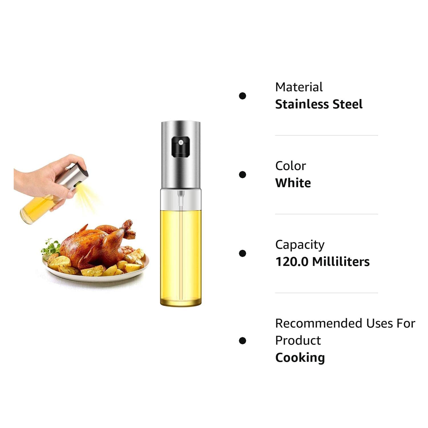 Knots and Toys Oil Sprayer for Cooking| Olive Oil Sprayer | 100ml Olive Oil Spray Bottle| Olive Oil Spray for Salad| BBQ| Kitchen Baking| Roasting