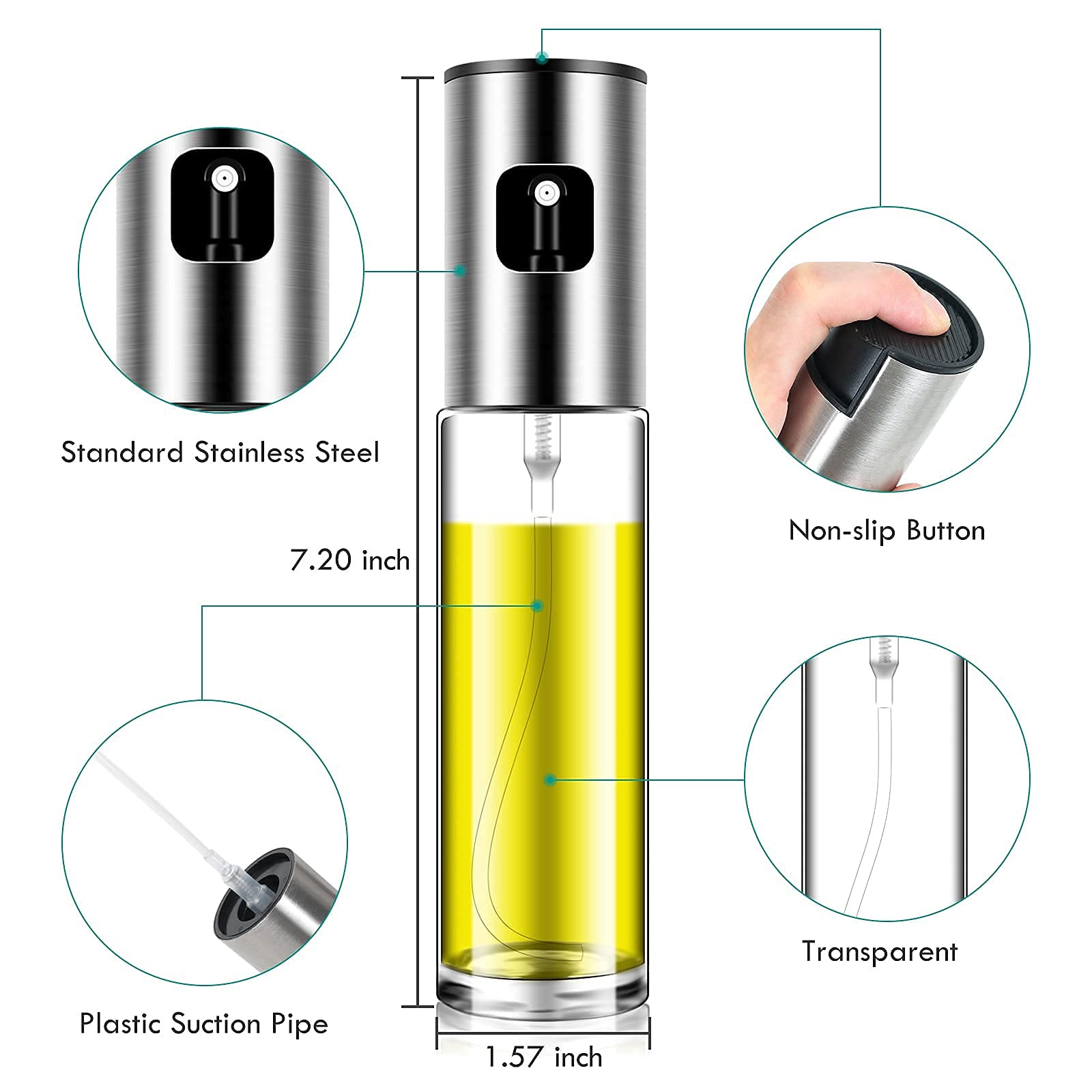 Knots and Toys Oil Sprayer for Cooking| Olive Oil Sprayer | 100ml Olive Oil Spray Bottle| Olive Oil Spray for Salad| BBQ| Kitchen Baking| Roasting